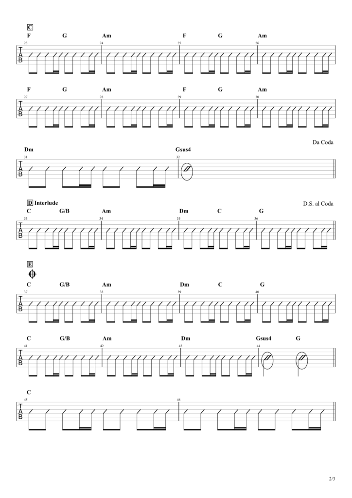 【無料コード譜】Daisy／Aimer｜ギターコード譜／簡単ストロークVer. | Easy-Guitar-Net