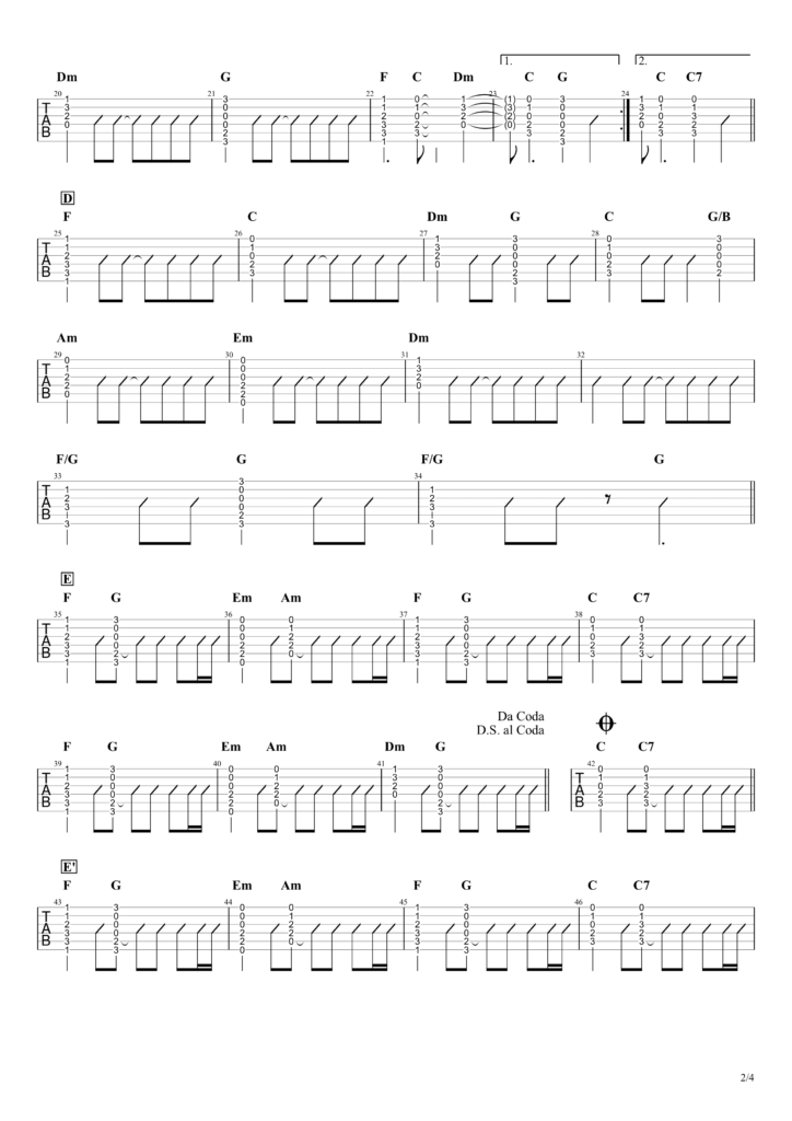 【Replay／Mr.Children】無料ギターTAB譜｜カポありコードストロークアレンジVer. | Easy-Guitar-Net