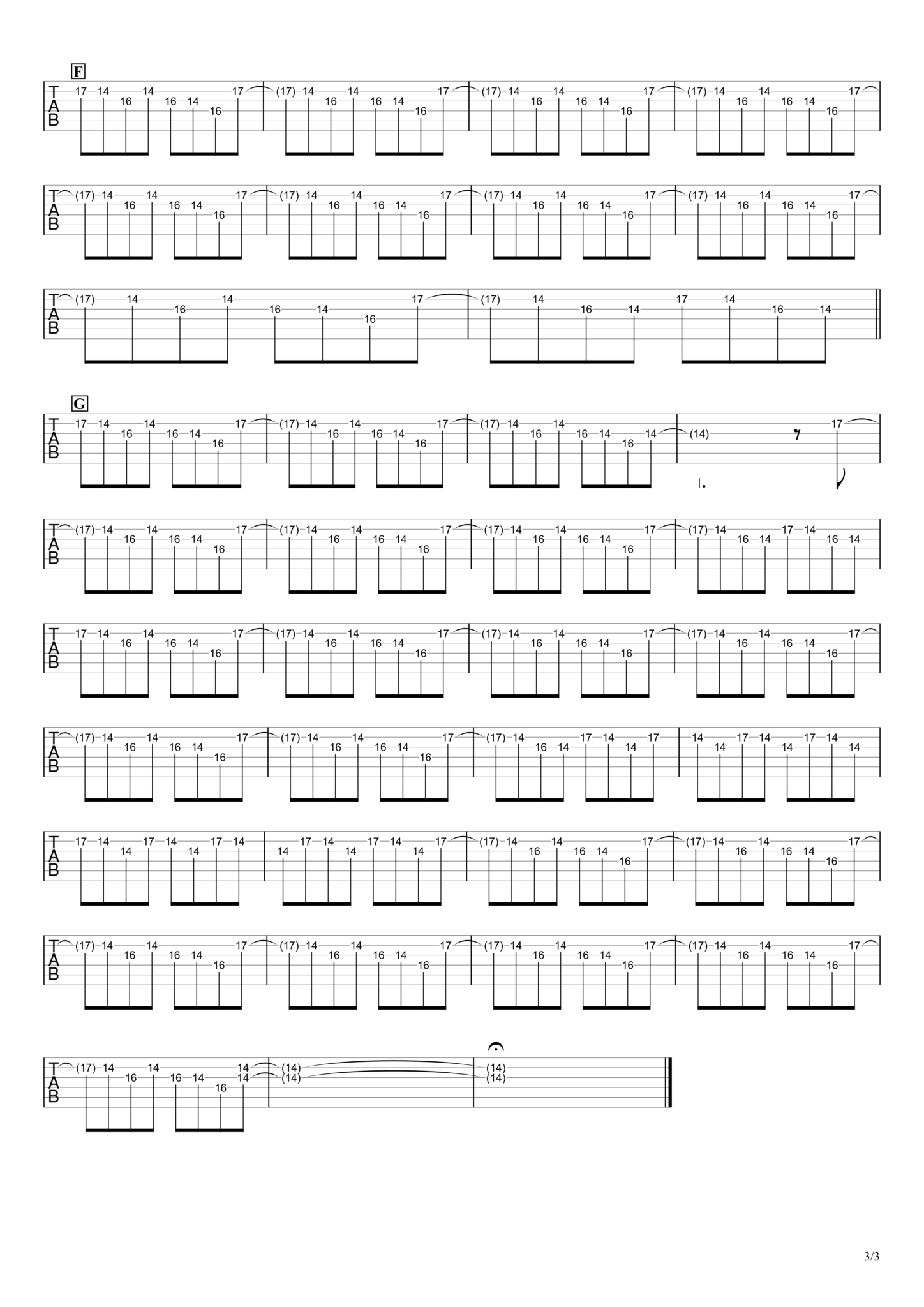 【Listen Up／Oasis】無料ギターTAB譜｜リードギターほぼ完コピVer. | Easy-Guitar-Net